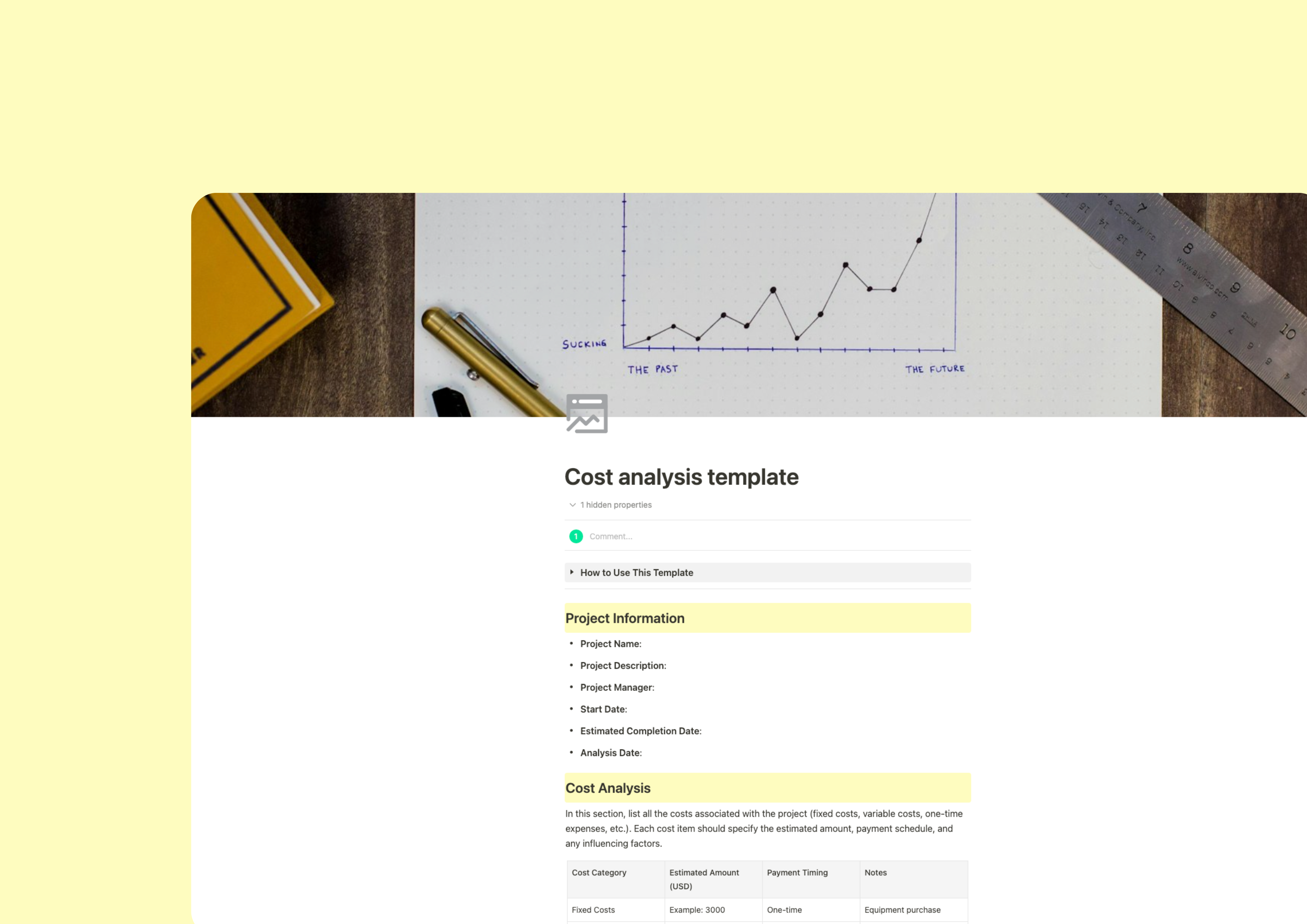 Cost Analysis Template cost-analysis-template